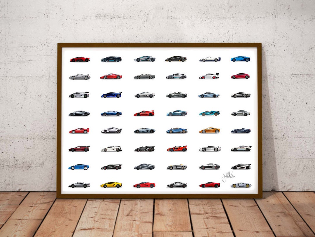 The Ultimate Hypercars Collection Poster - Complete Overview of the ...