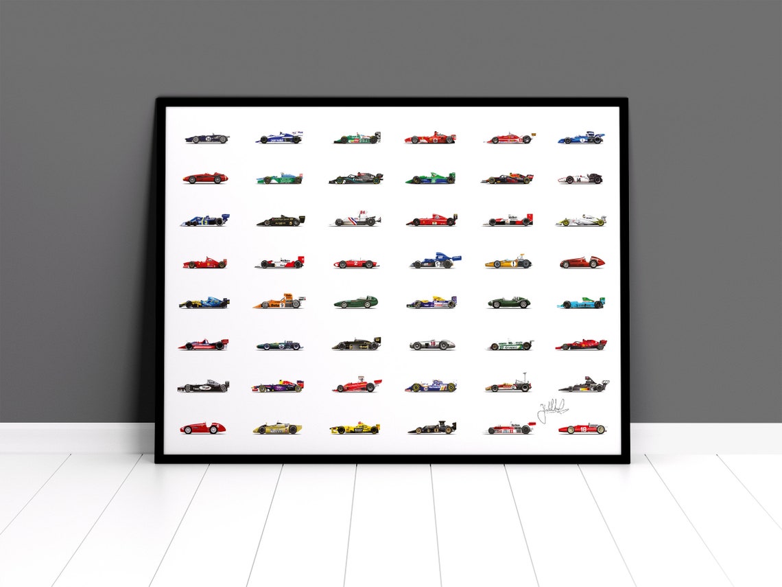 Iconic Formula One Cars Poster Print - Ultimate Collection of the All ...
