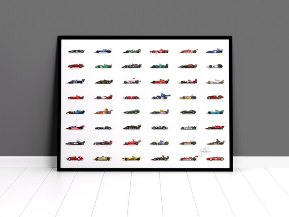 Iconic Formula One Cars Poster Print Ultimate Collection of - Etsy