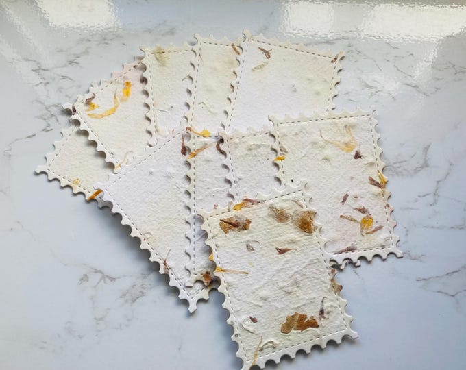 10 Seeds Handmade Papers Labels - Handmade Paper Craft Paper - Seeds ...