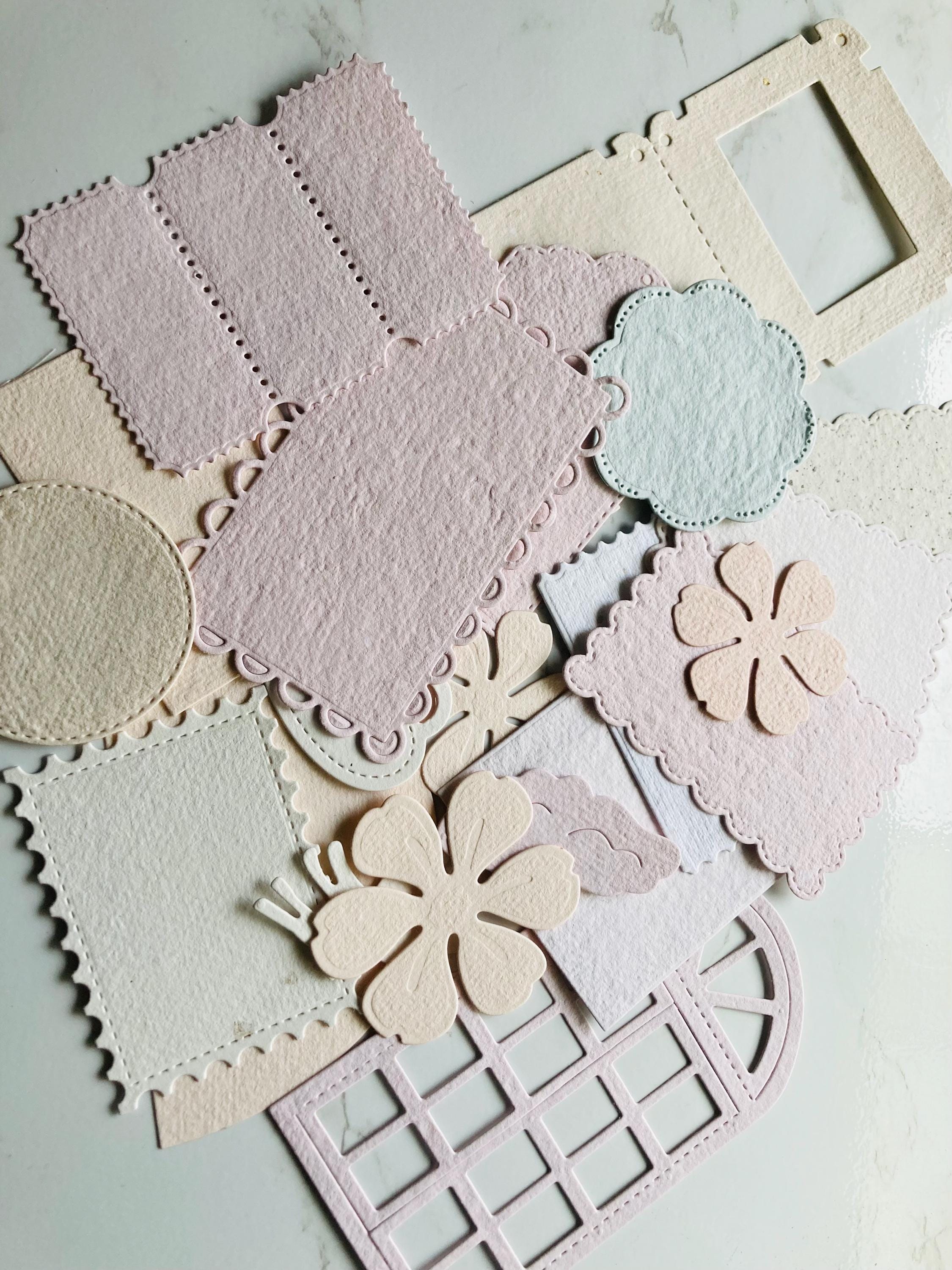 25 Die Cuts Pack Handmade Papers - Handmade Paper Craft Paper - - Etsy
