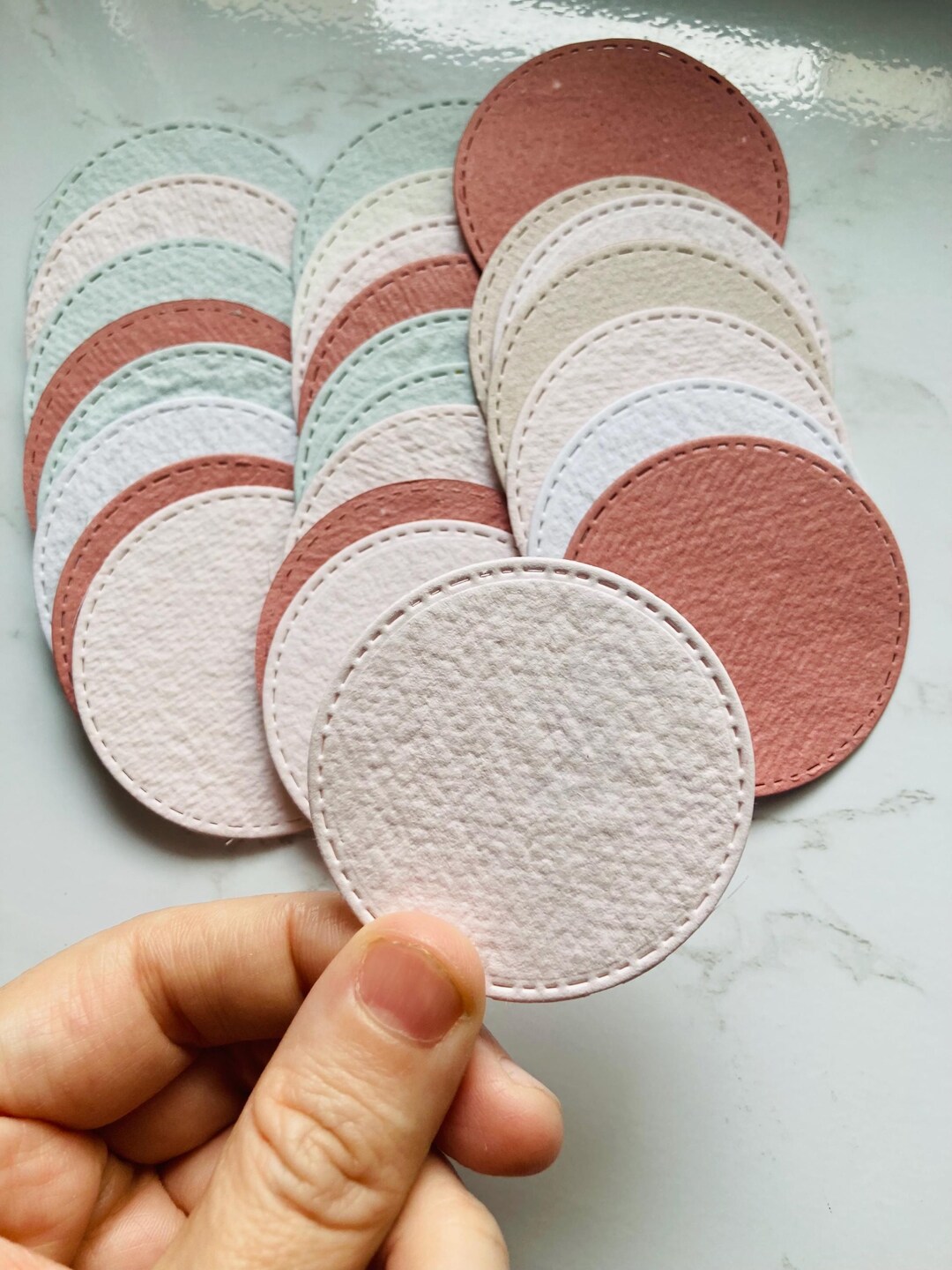 25 X Circle Handmade Papers -200 Gsm B6 / A6 Handmade Paper Craft Paper ...