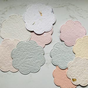 10 X Scalloped Circle Handmade Papers -200 Gsm B6 / A6 Handmade Paper ...