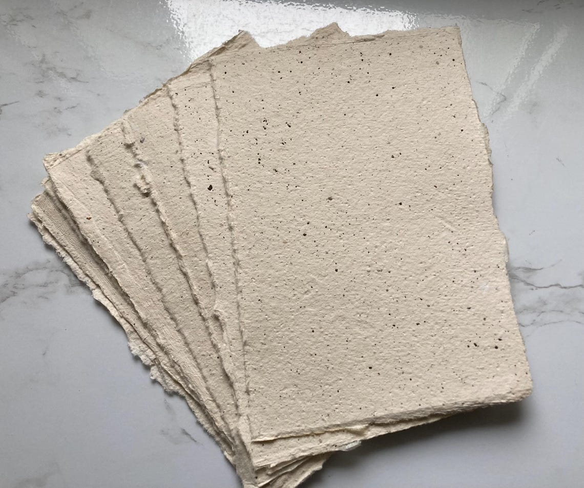 Pack of 10 A6 Sheets of Vanilla Seed Paper - Handmade Paper - 200 Gsm ...