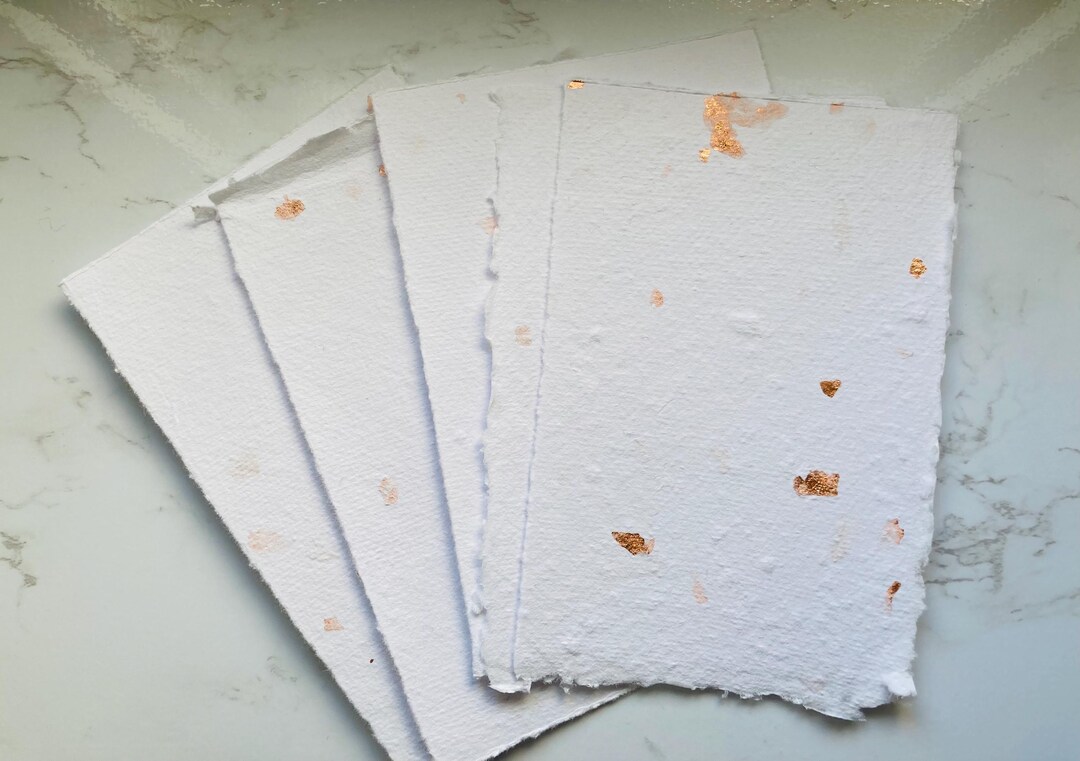 Bundles of 10 A6 Sheets Rose Gold - Handmade Paper Craft Paper - - Etsy