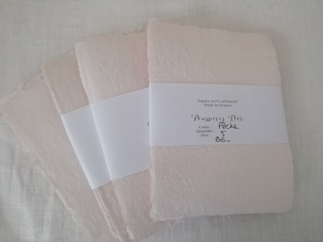 PEACH A4/A6/B6 Handmade Paper Craft Paper - - Etsy