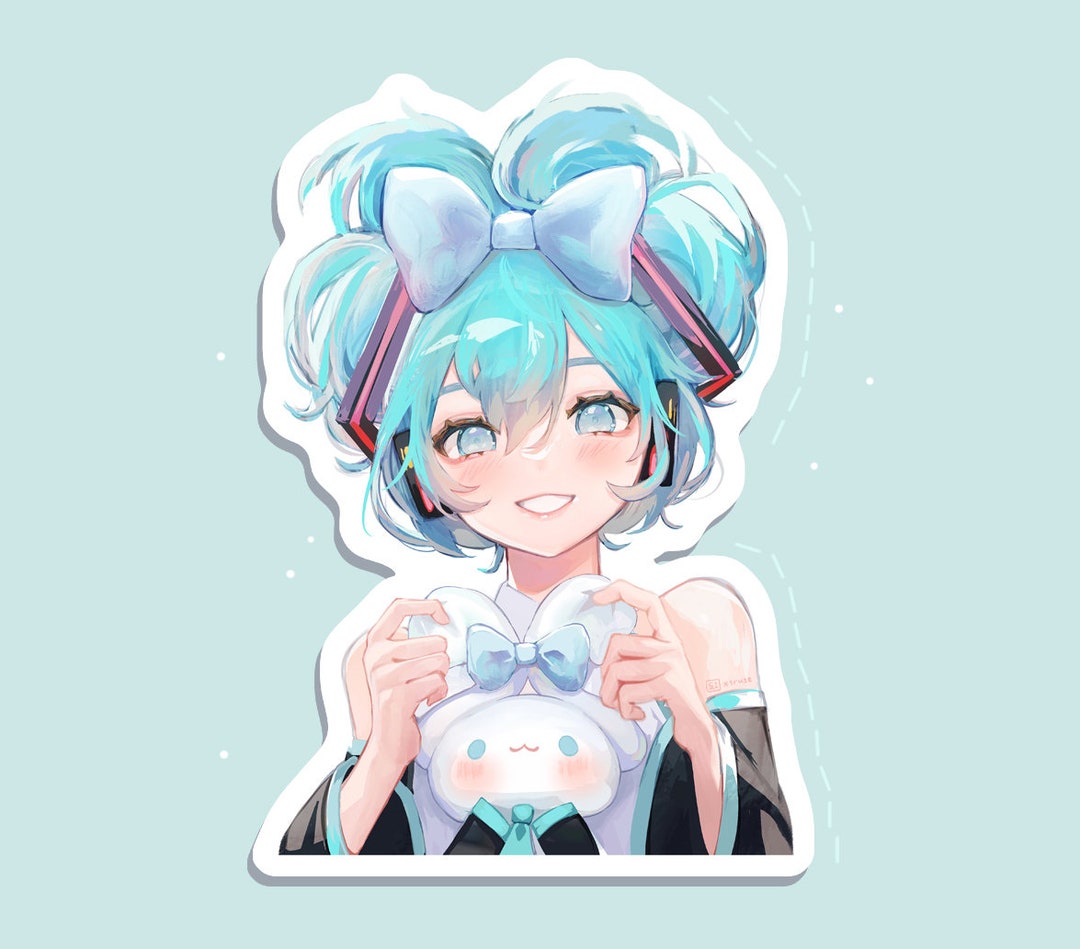 Cute Miku Matte Vinyl Sticker - Etsy