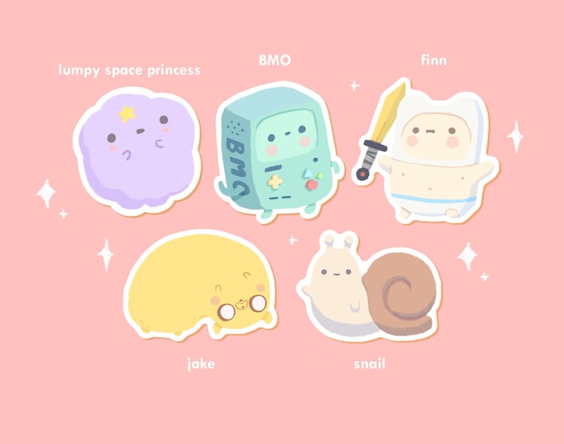 Adventure Time Vinyl Stickers Lsp Bmo Finn Jake Snail Laptop - Etsy