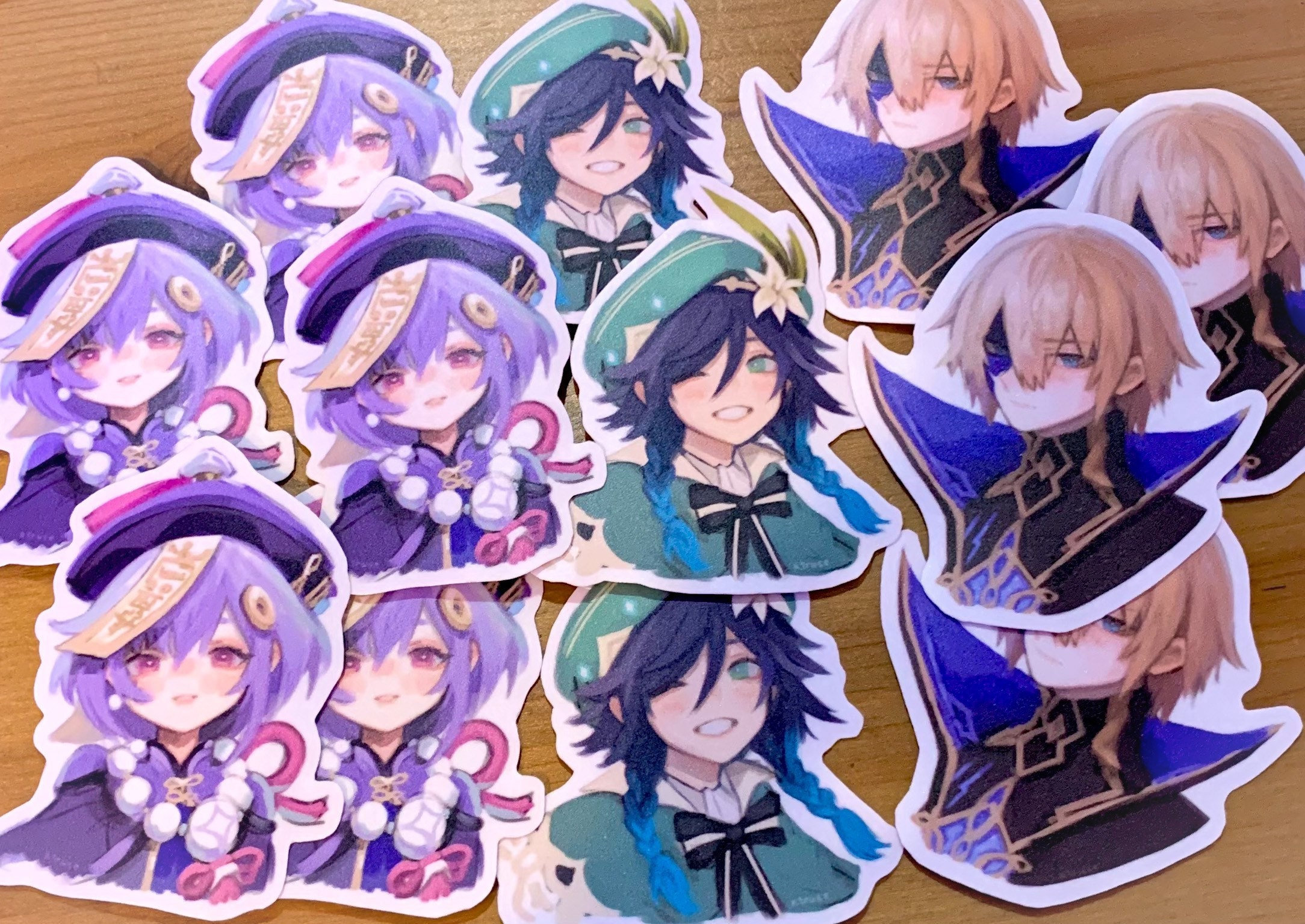 Embellishments Papercraft Scrapbooking holomatte genshin impact vinyl ...