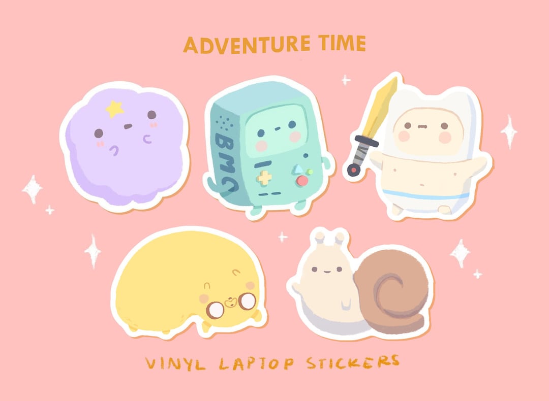 Adventure Time Vinyl Stickers - Lsp Bmo Finn Jake Snail Laptop Sticker ...