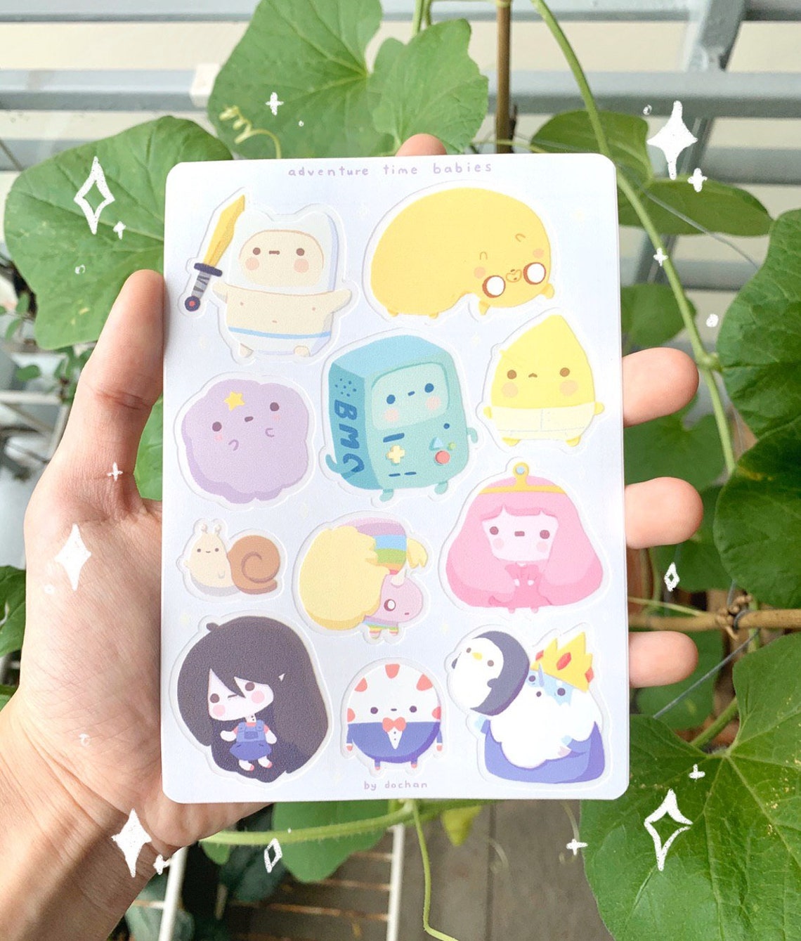 Adventure Time clear Sticker Sheet Transparent Waterproof | Etsy