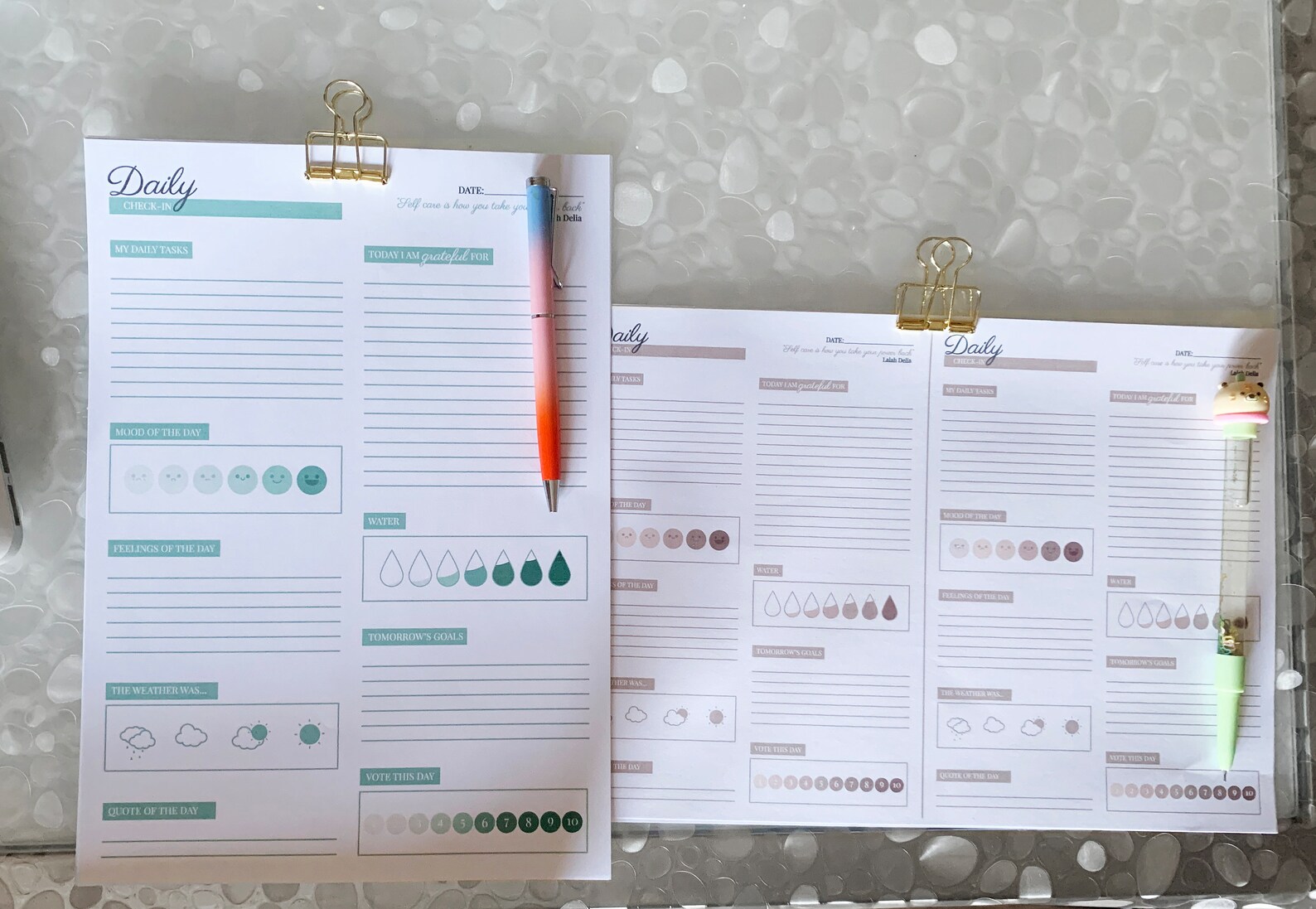 Daily Check-in Instant Download Printable PDF - Fillable Reflection ...