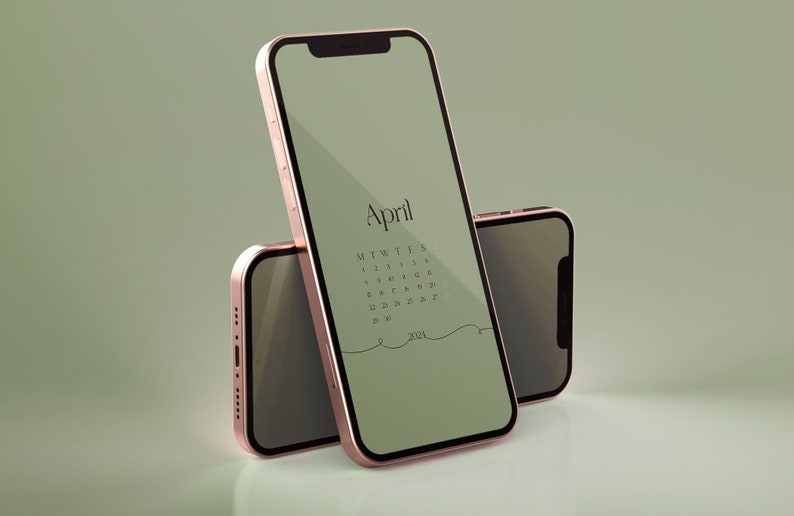 4K Set of 12 Months Calendar 2024 Wallpapers Smartphone and - Etsy