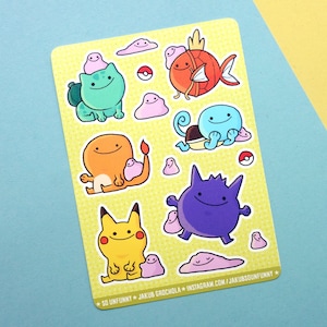 Pokemon Ditto Sticker Sheet - Etsy