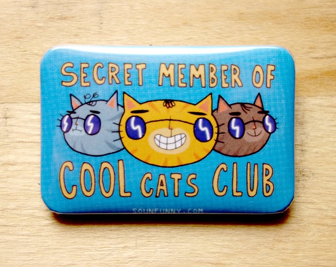 Funny Cats Button Pin - Etsy