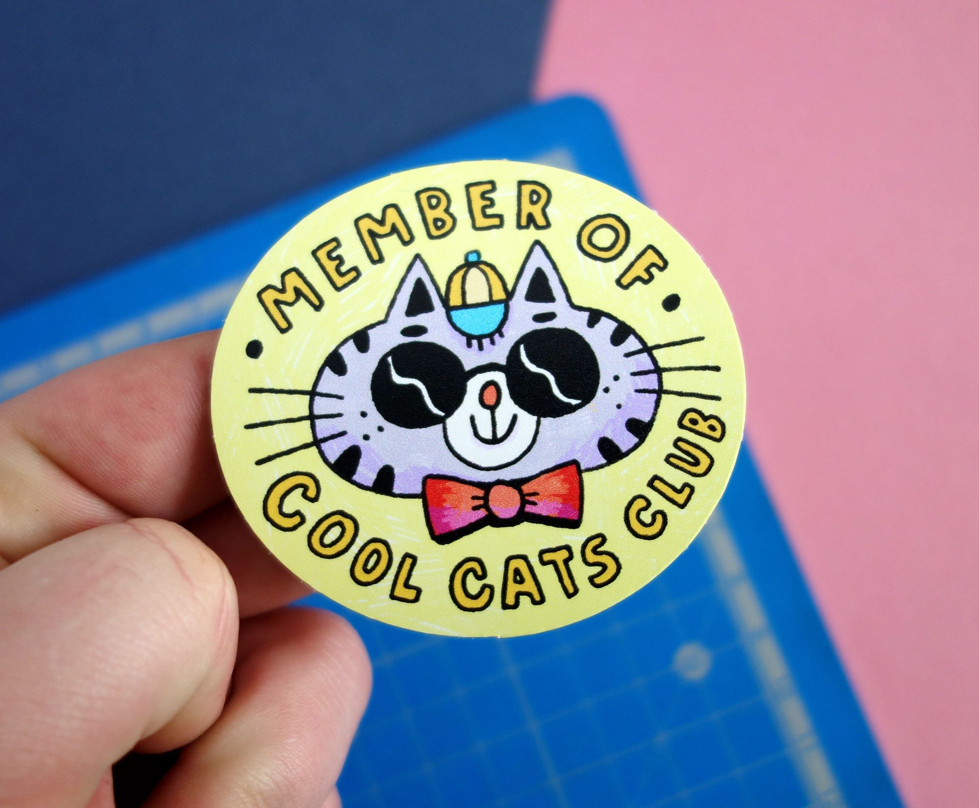 Cute Cat Sticker / Funny Cat Decal - Etsy