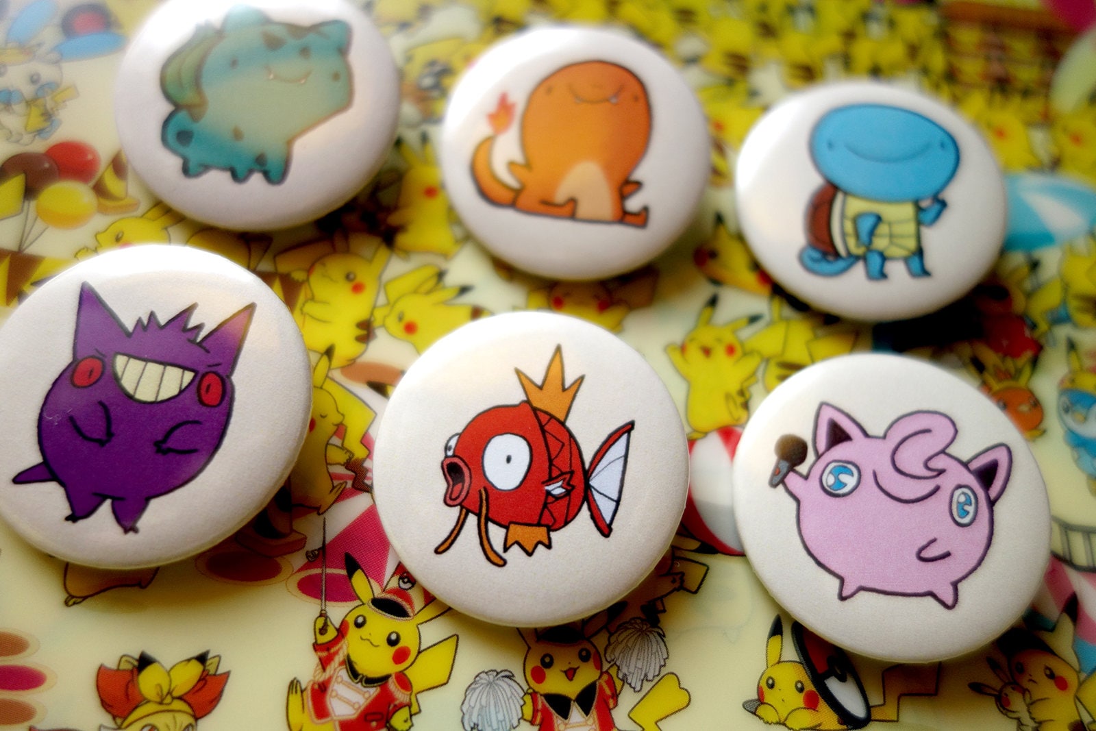 Pokemon Button Pins / Pokemon Badge Set - Etsy