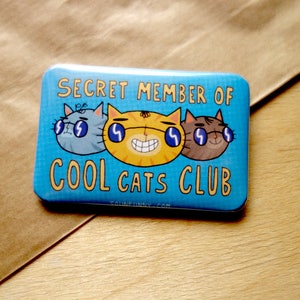 Funny Cats Button Pin - Etsy