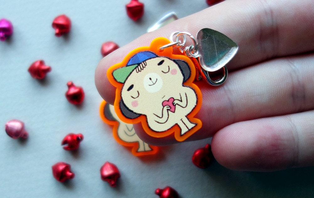 Cute Dog Keychain | Etsy