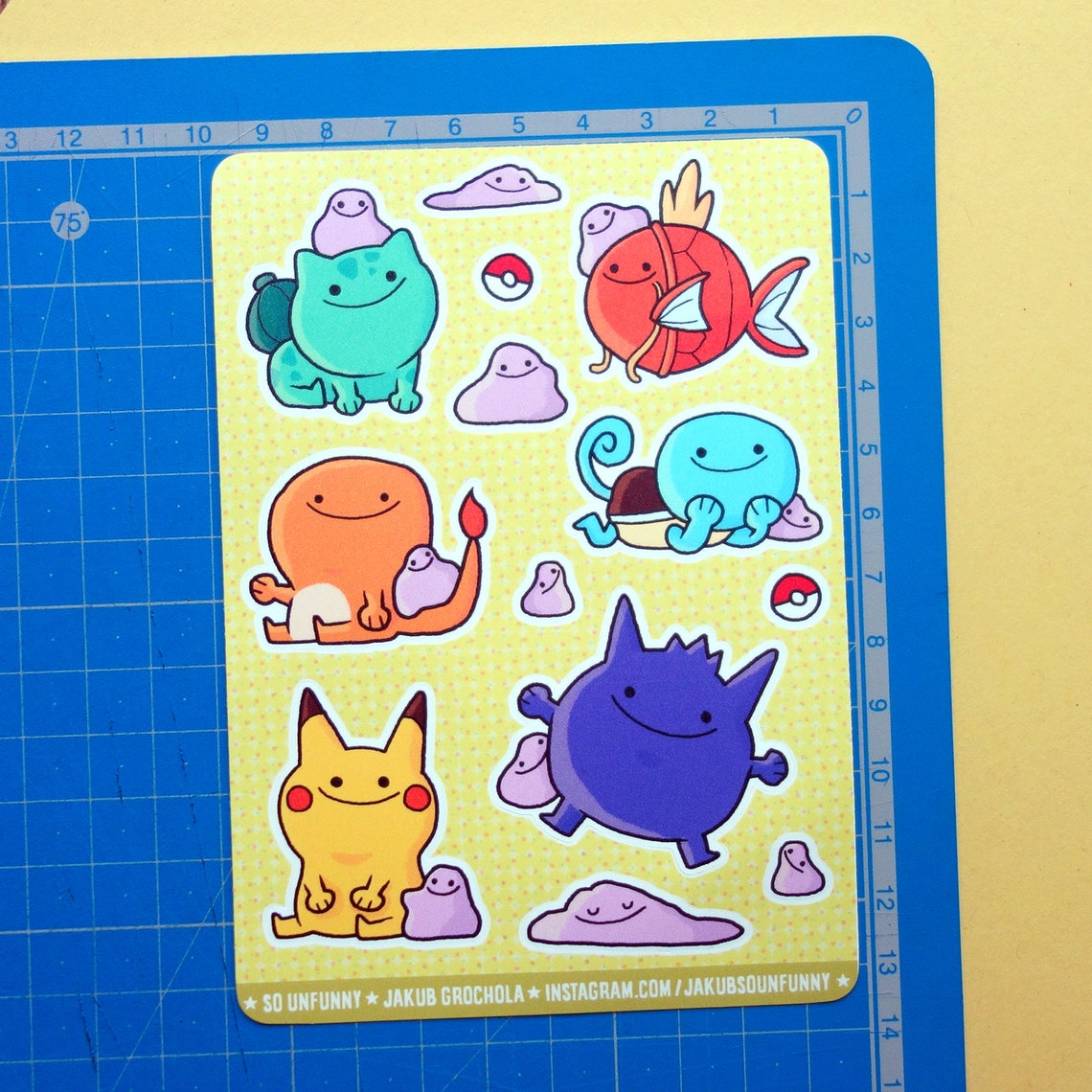 Pokemon Ditto Sticker Sheet | Etsy