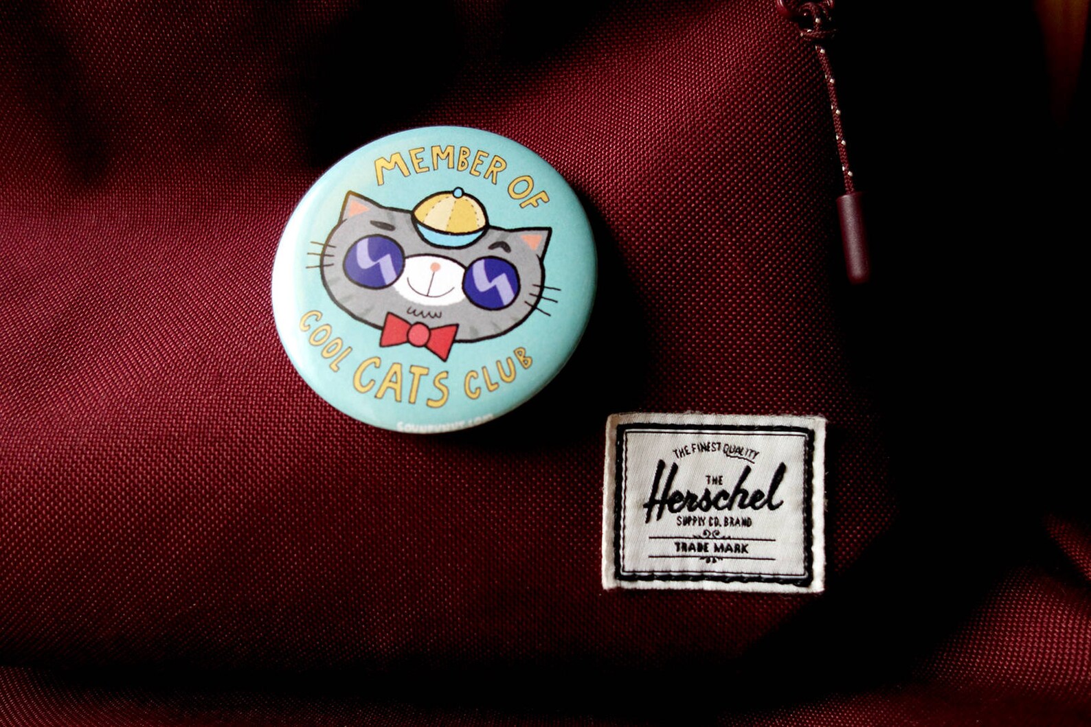 Cool Cats Club Button Pin | Etsy