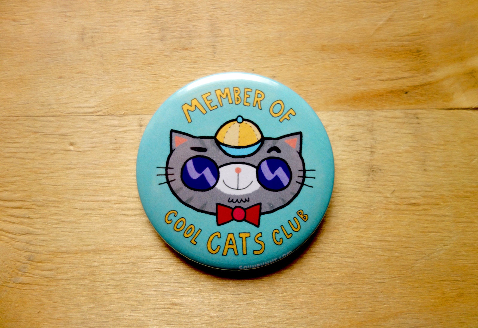 Cool Cats Club Button Pin | Etsy