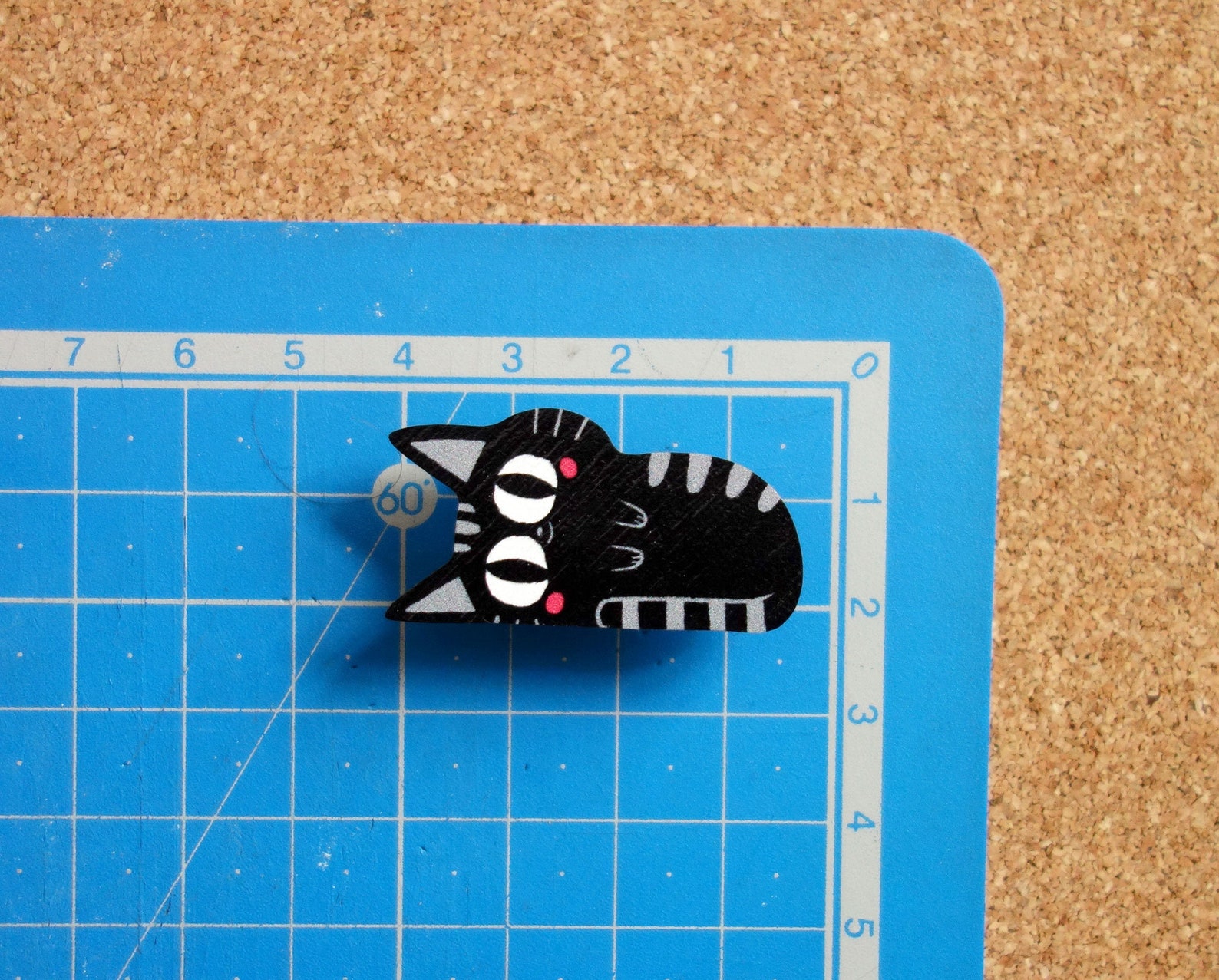 Cat Wooden Pins - Etsy