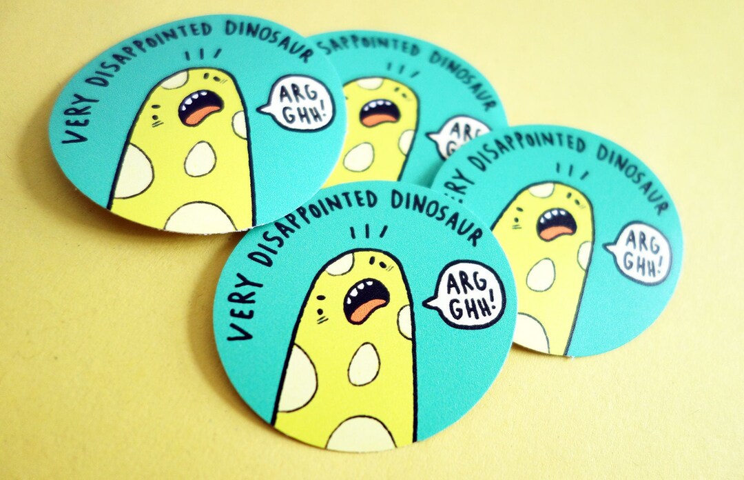 Dinosaur Sticker / Funny Dinosaur Stickers - Etsy