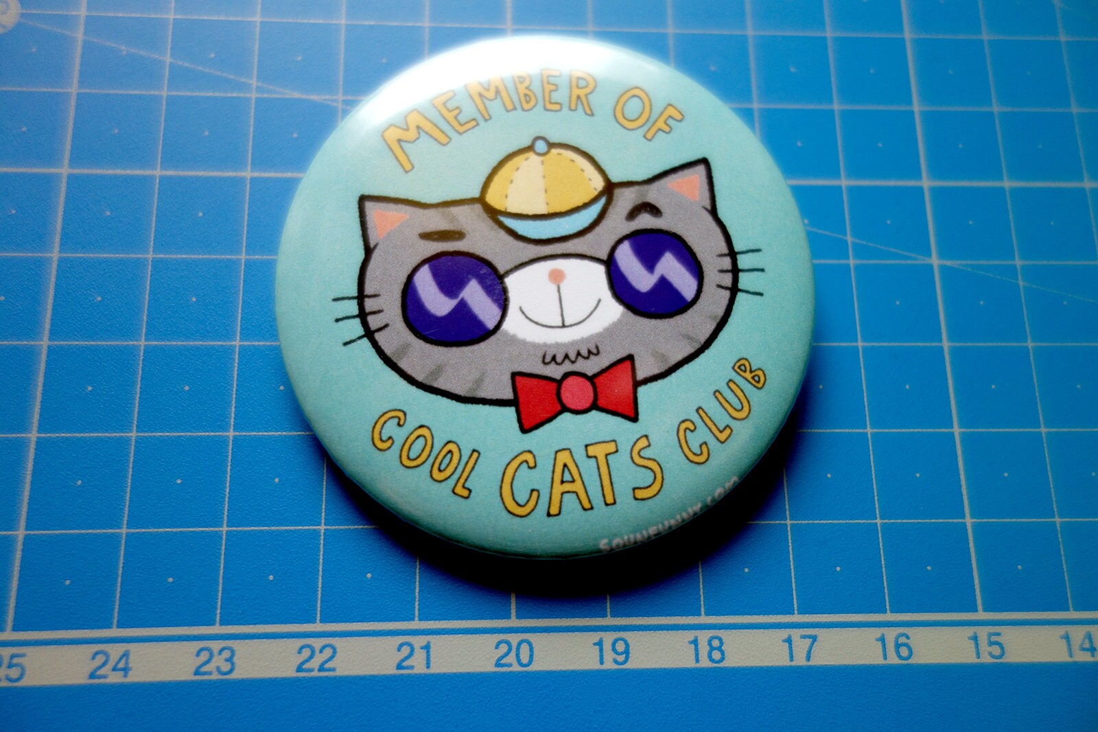 Cool Cats Club Button Pin | Etsy