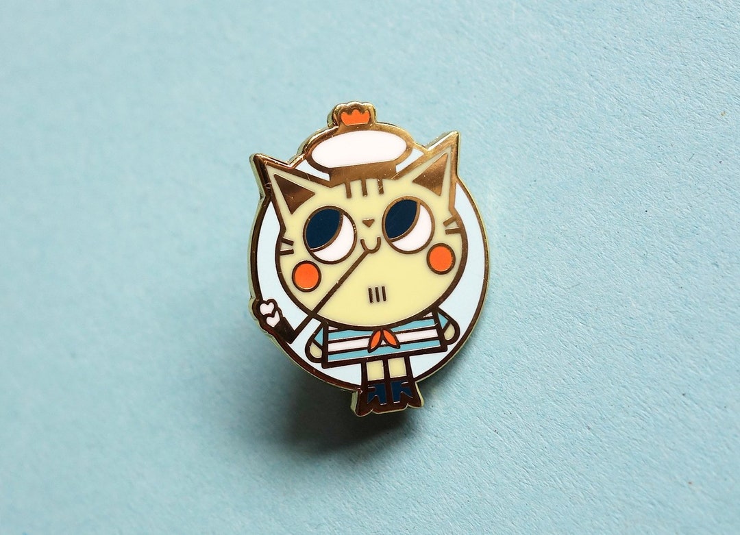 Sailor Cat Enamel Pin - Etsy