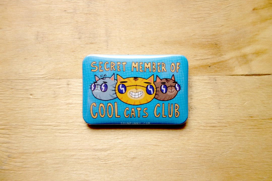 Funny Cats Button Pin - Etsy
