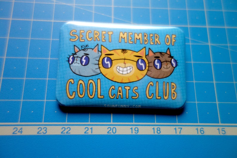 Funny Cats Button Pin - Etsy