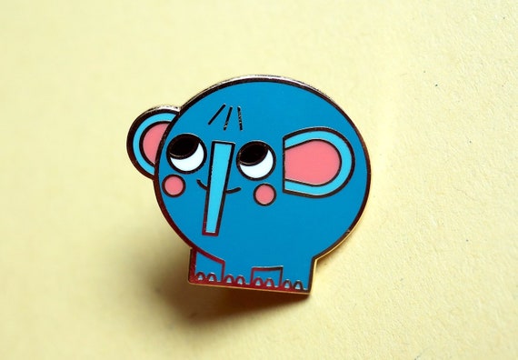 Baby Elephant Enamel Pin - Etsy