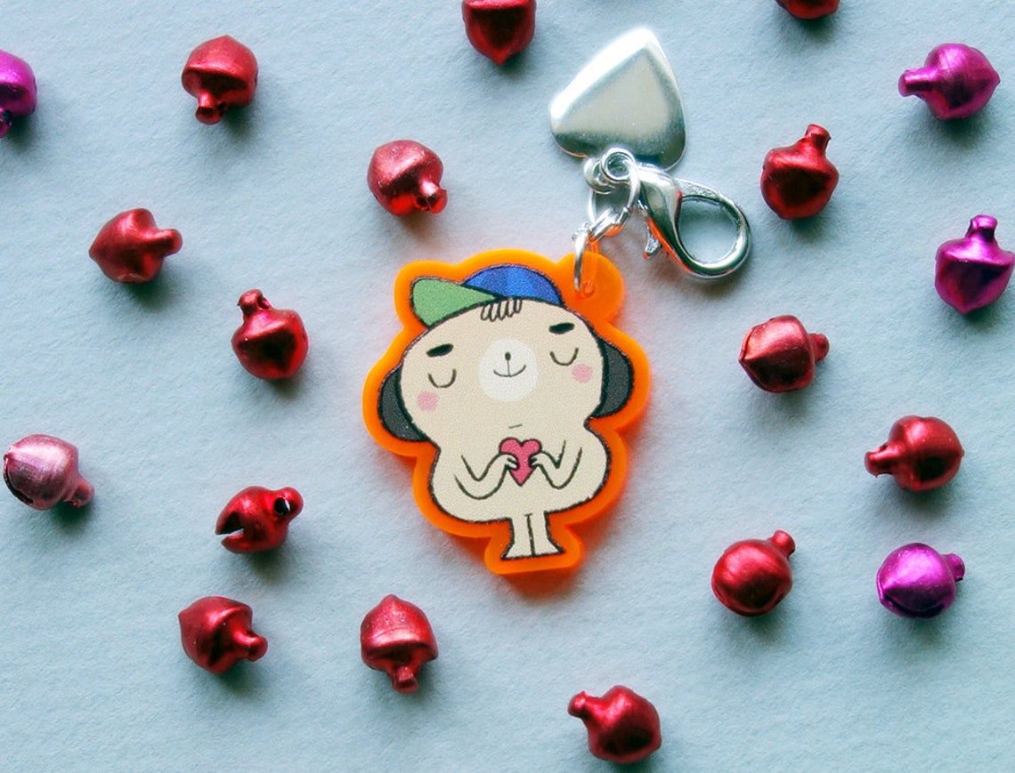 Cute Dog Keychain - Etsy