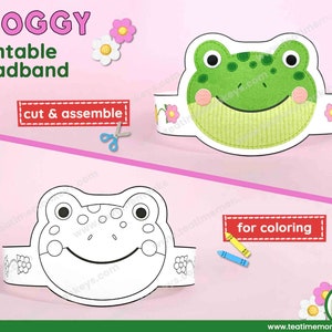 Printable FROG Headband Printable Crown Frog Craft - Etsy