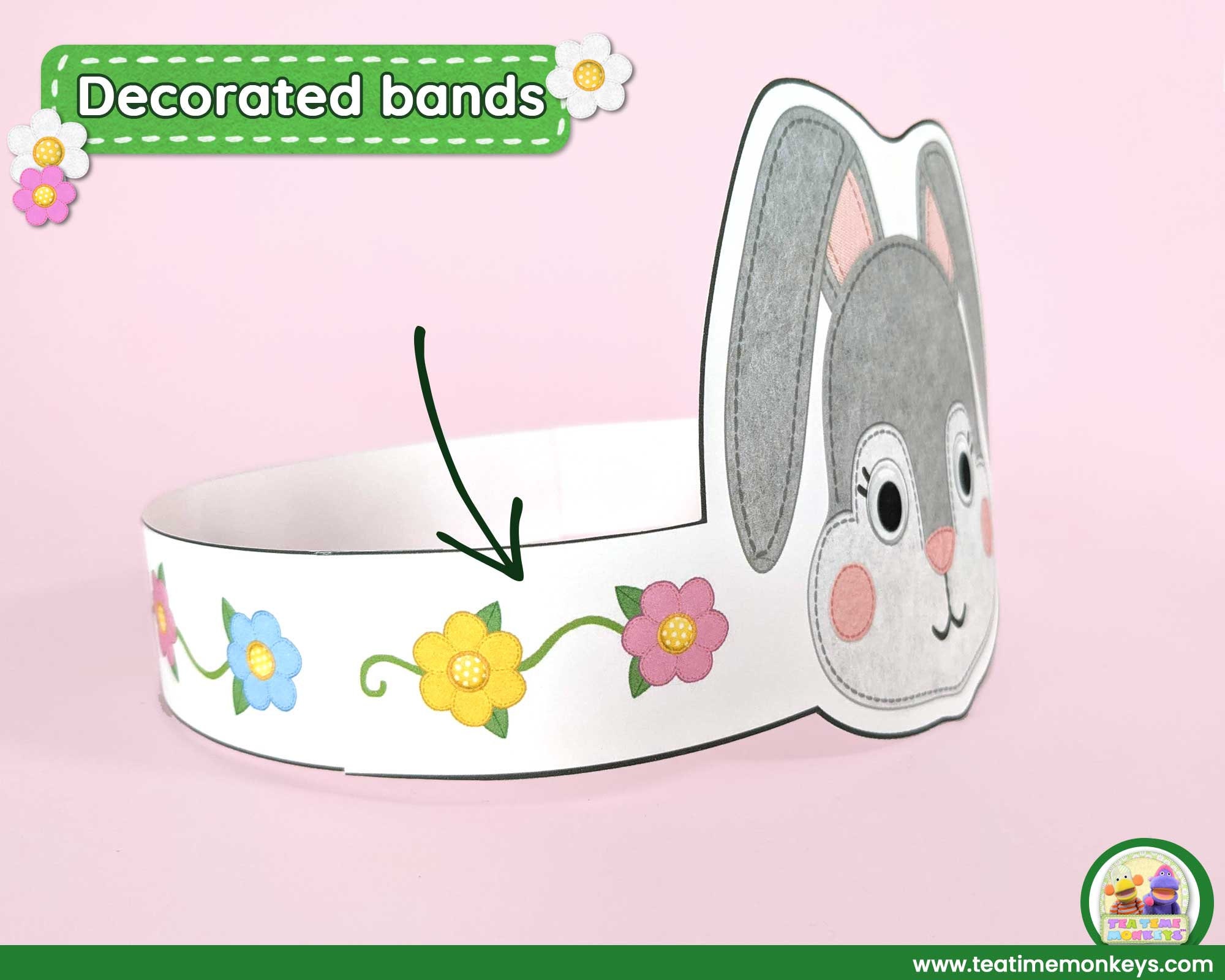 Printable BUNNY Headband Printable Crown Rabbit Craft - Etsy