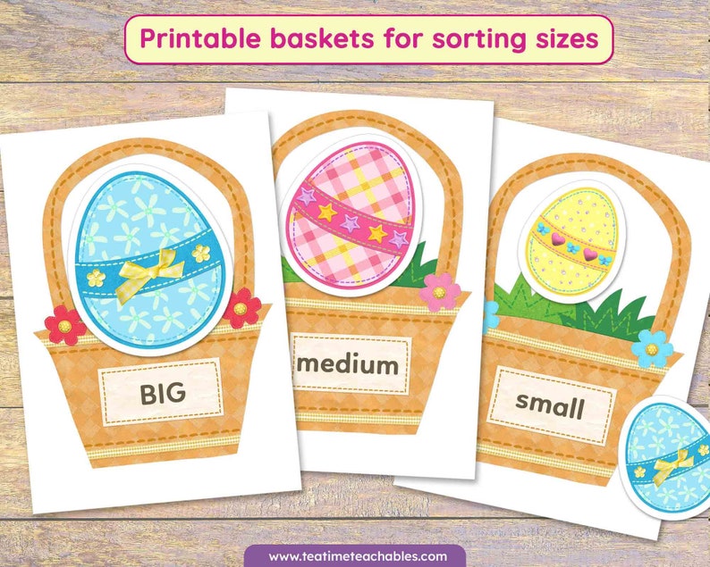 Spring-themed Matching Cards: Colors, Numbers & Sizes Educational Game ...