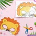LION Mask: in Color and for Coloring - Printable Jungle Animals Mask ...