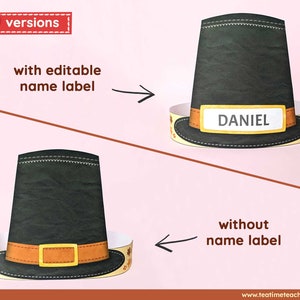 Printable Pilgrim Hat BUNDLE: Pre-colored and for Coloring | Easy ...