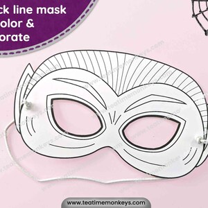 VAMPIRE Mask: in Color and for Coloring Printable Halloween - Etsy