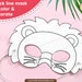 LION Mask: in Color and for Coloring - Printable Jungle Animals Mask ...