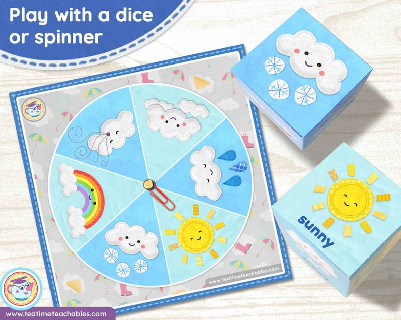 Weather BINGO Game for Kids: Printable Educational Game & Craft (PDF ...