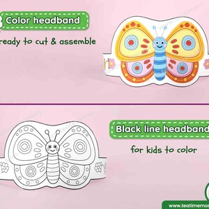 Printable BUTTERFLY Headband Printable Crown Butterfly - Etsy