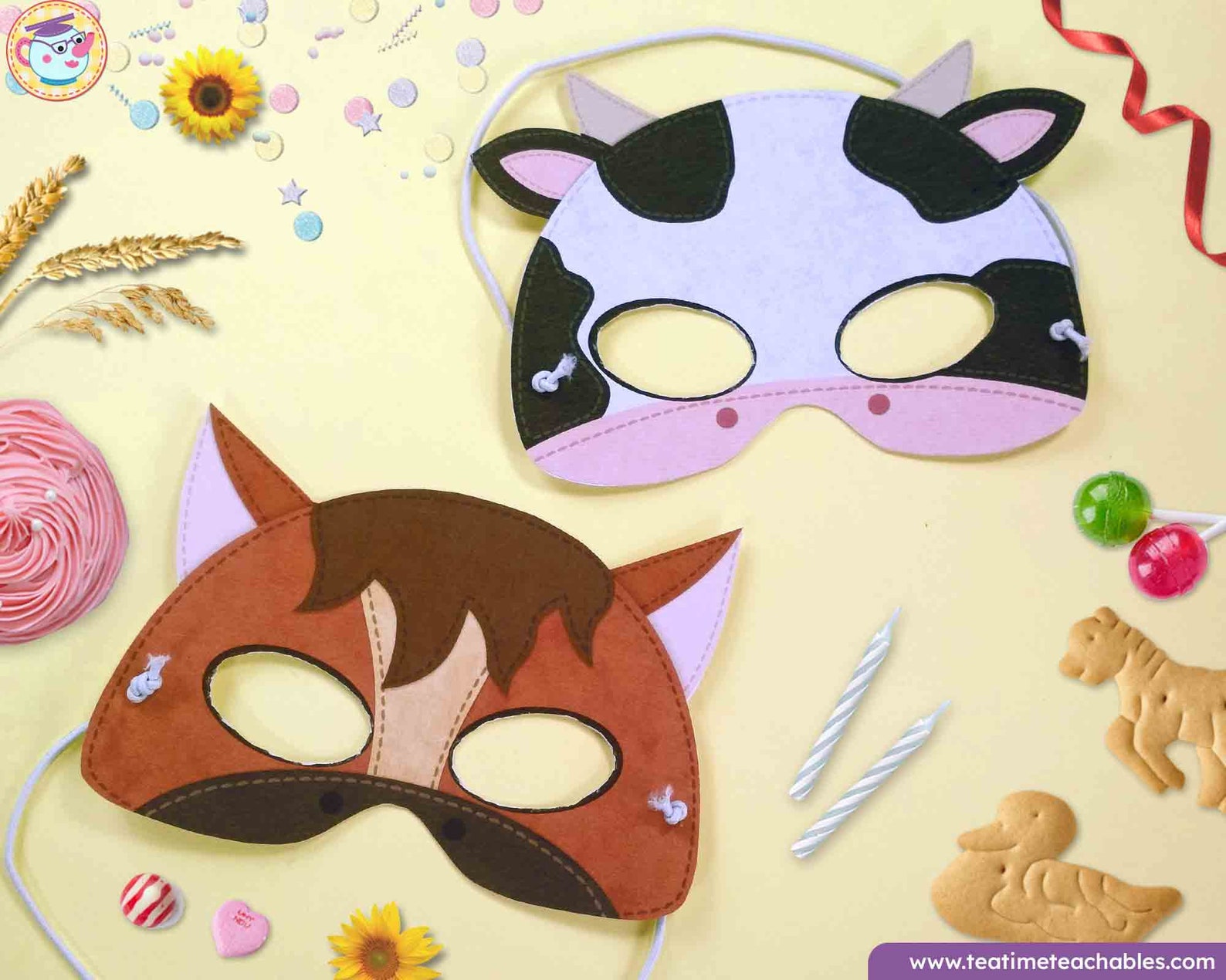 Farm Animal Masks Bundle: Printable Costume Masks for Kids (PDF) - Etsy