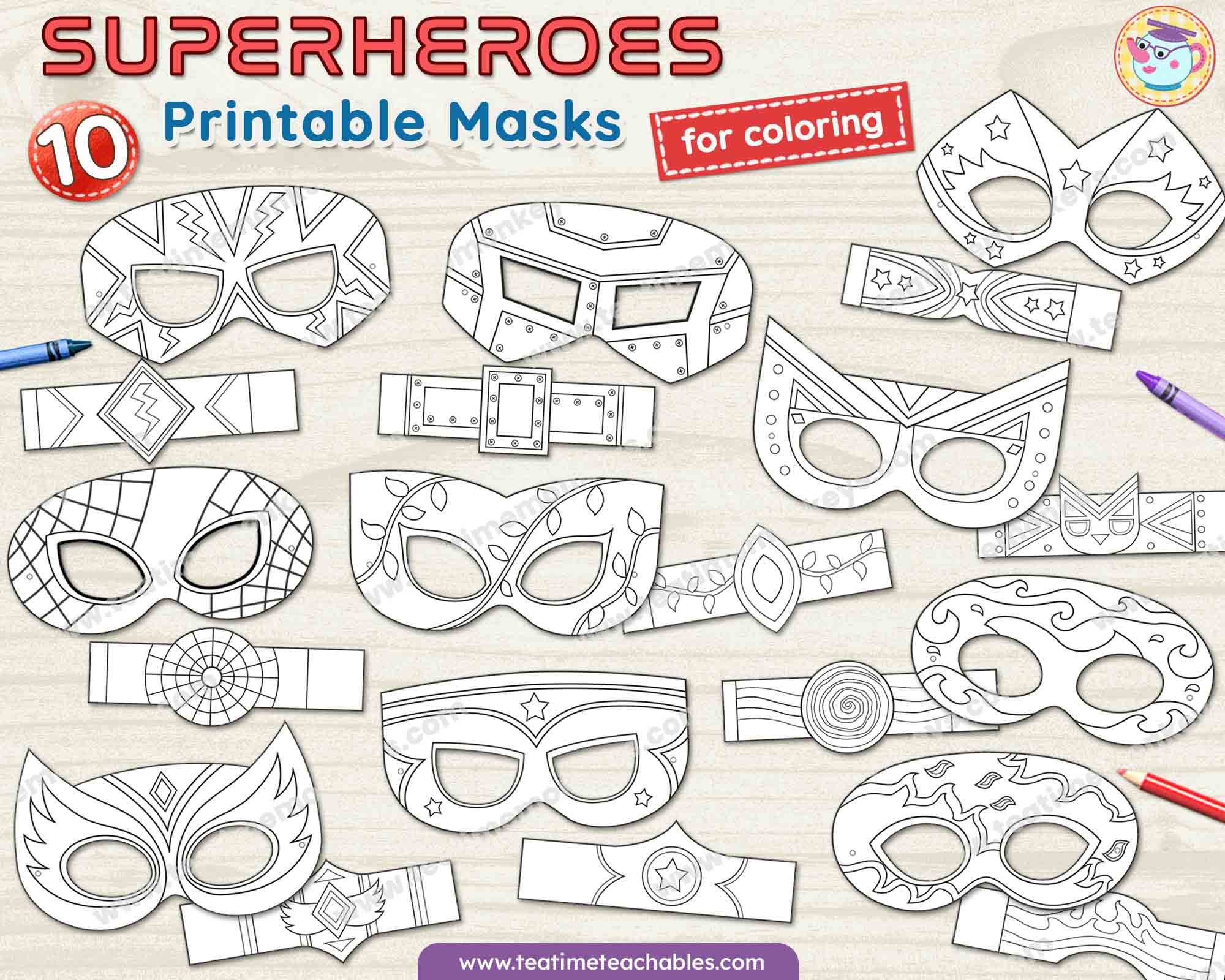 Super Hero Mask Template