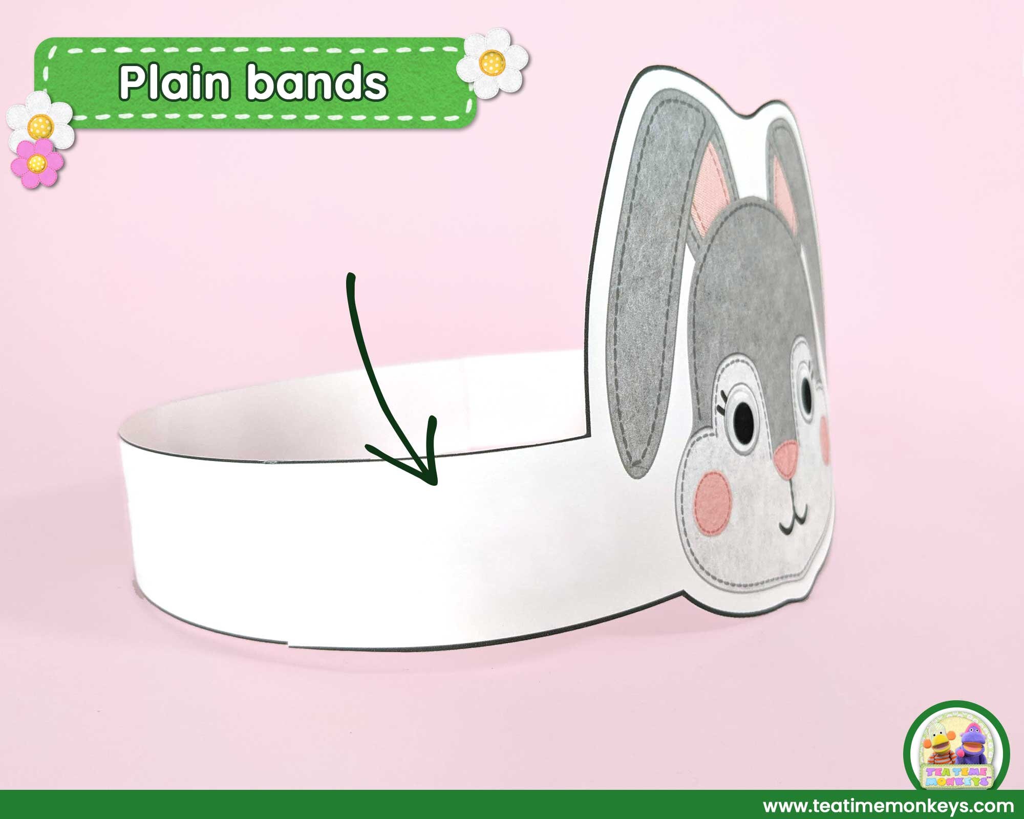 Printable BUNNY Headband Printable Crown Rabbit Craft - Etsy