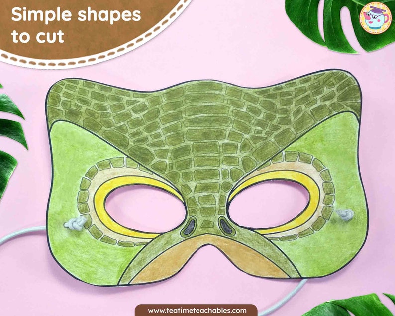 DINOSAURS Masks for Kids Bundle 20 Printable Masks: Precolored for ...