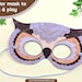 OWL Mask: in Color and for Coloring Printable Mask for Kids PDF Forest ...