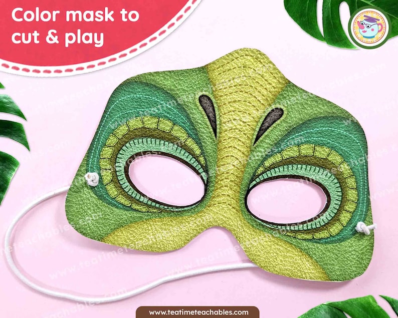 BRACHIOSAURUS Dinosaur Mask: Precolored & for Coloring - Printable ...