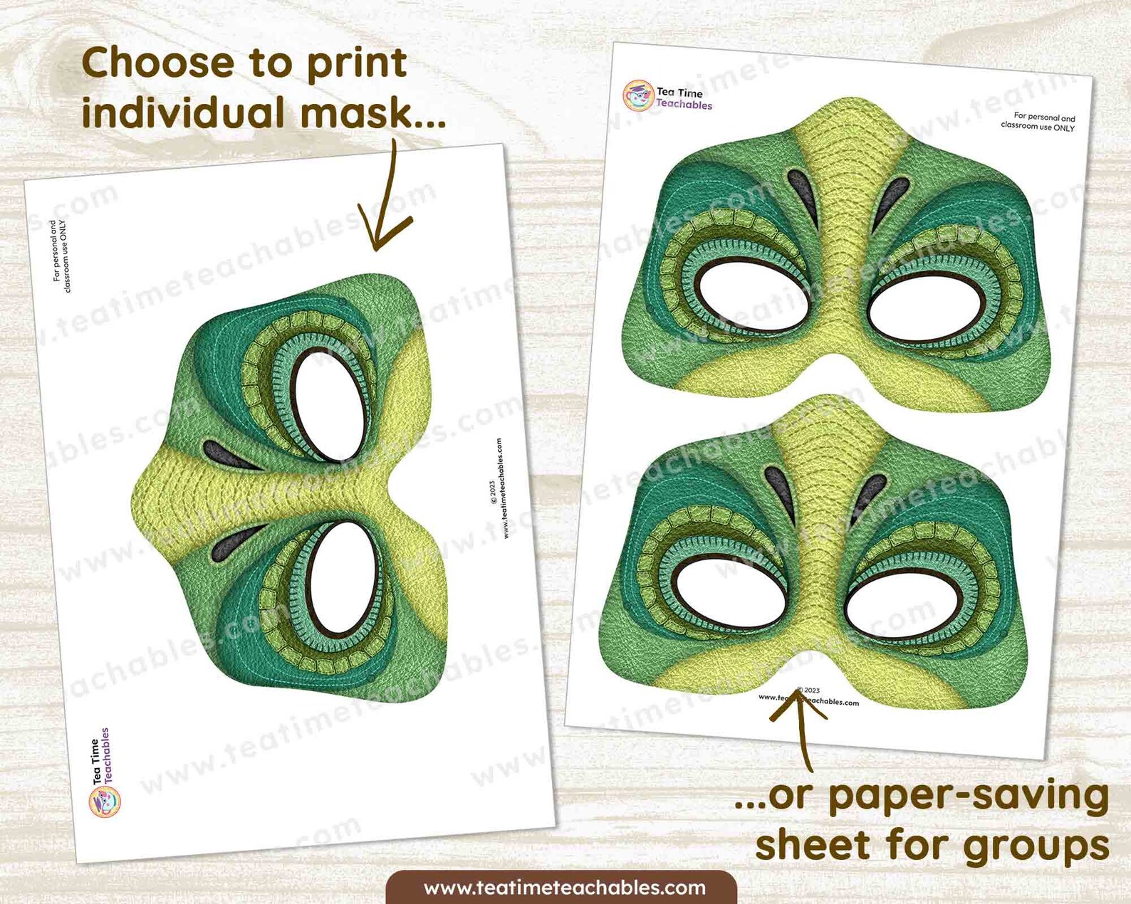 Brachiosaurus Dinosaur Mask: Precolored & for Coloring (PDF) - Etsy